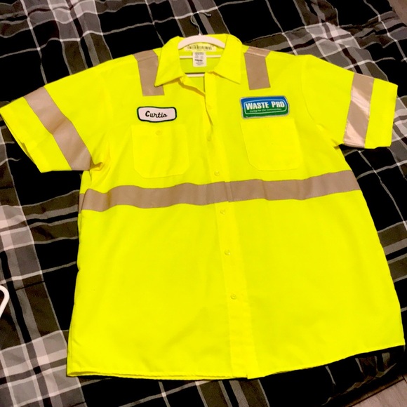 Cintas | Shirts | Cintas 3m Reflective Trash Waste Pro Work Shirt Short ...